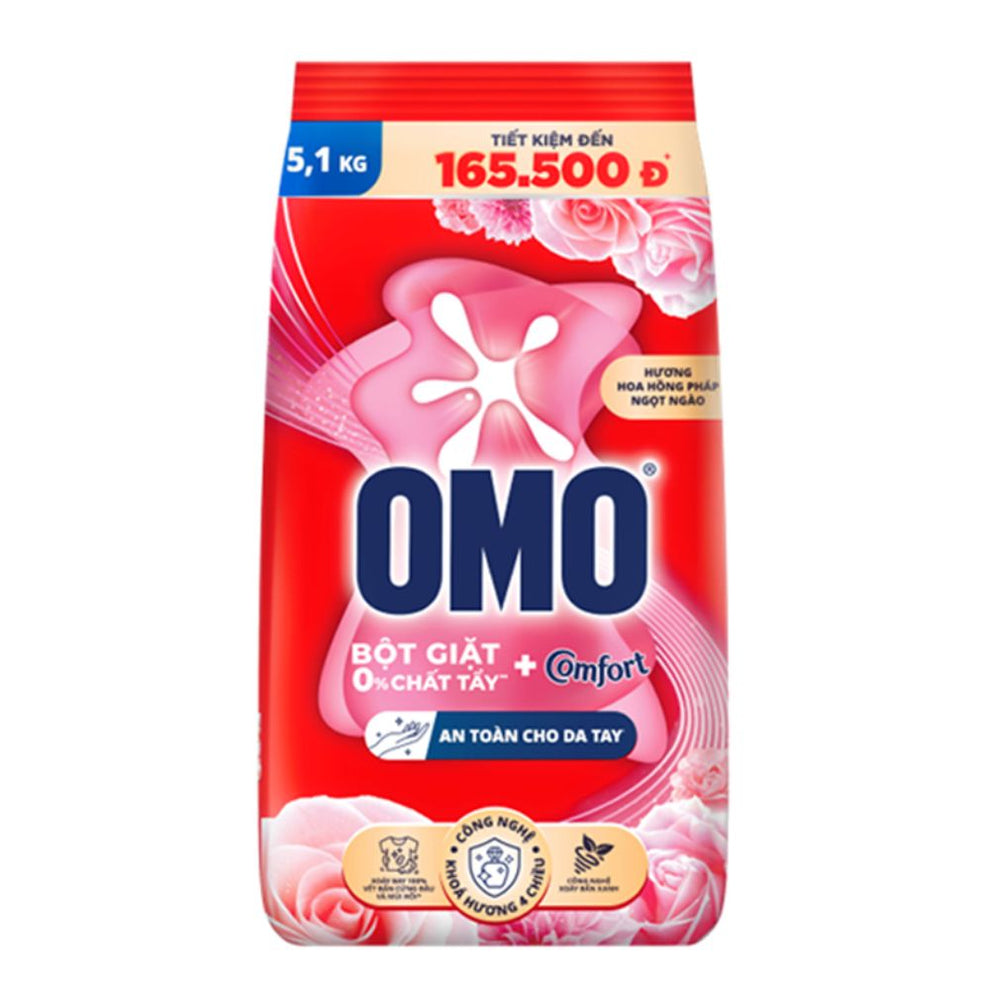 Omo Comfort Laundry Detergent with Sweet French Rose Scent 5.1KG ...