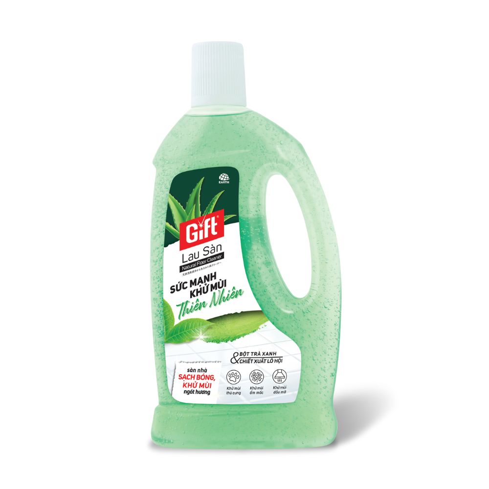 Nước Lau Sàn Gift Khử Mùi Thiên Nhiên Bột Trà Xanh Chiết xuất Lô Hội 1L ...