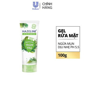 Hazeline Gentle Acne-Preventing Matcha Tea Tree Facial Cleansing Gel ...